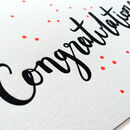 'congratulations' Script Letterpress Card By Over The C ...