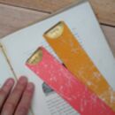 Personalised Vegetable Tan Bookmark By Jane De Bono Textiles England ...