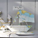 Personalised Nautical Chart Sail Boat Card By The Little Boathouse ...