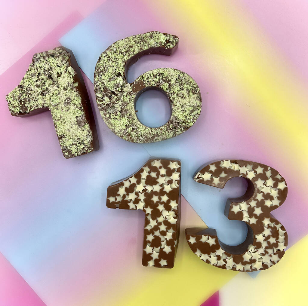 Number Chocolate Bar By Choc Til You Drop | notonthehighstreet.com
