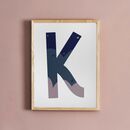 Purple And Blue Alphabet Initial Letter Poster Print By Pea ...