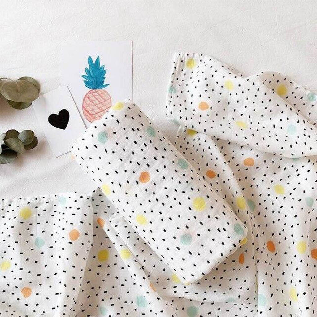 Extra Large Dot Bamboo Muslin By Bumble Baby Boutique ...