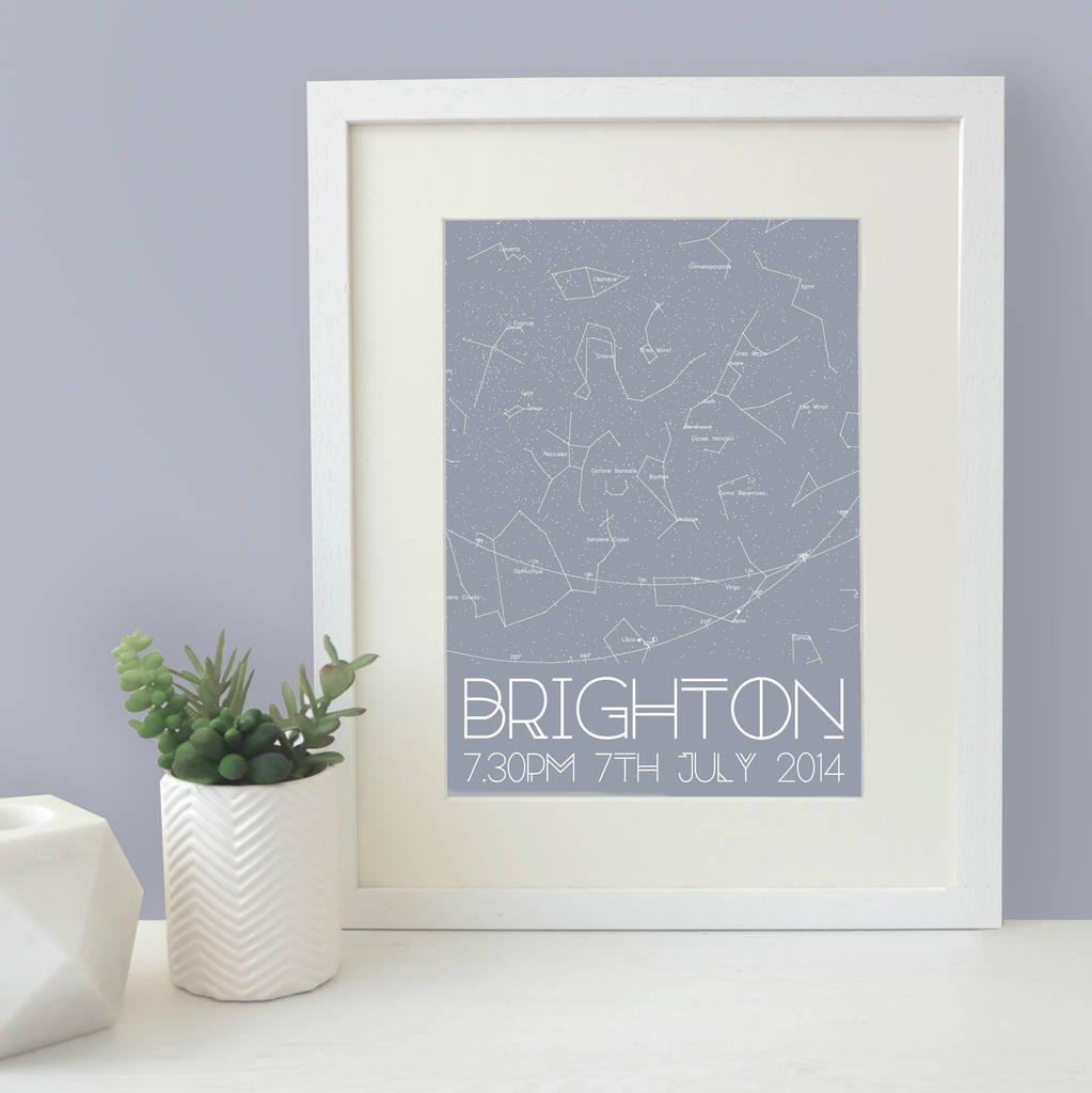 personalised colour block star chart print by bookishly ...