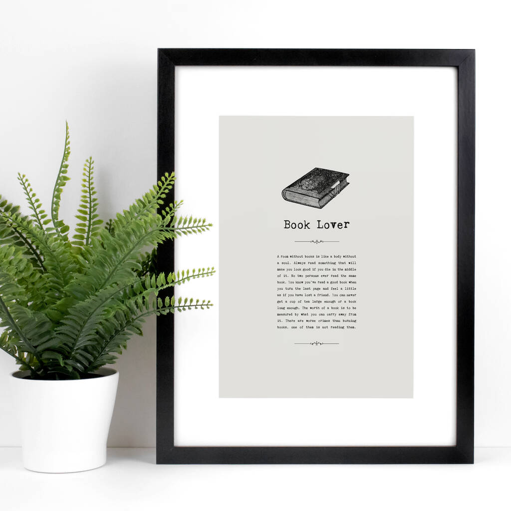 Book Lover Gift Unframed Print With Bookish Quotes By Coulson Macleod ...
