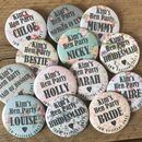 Personalised Floral Vintage Hen Night Badges By Pink Biscuits ...