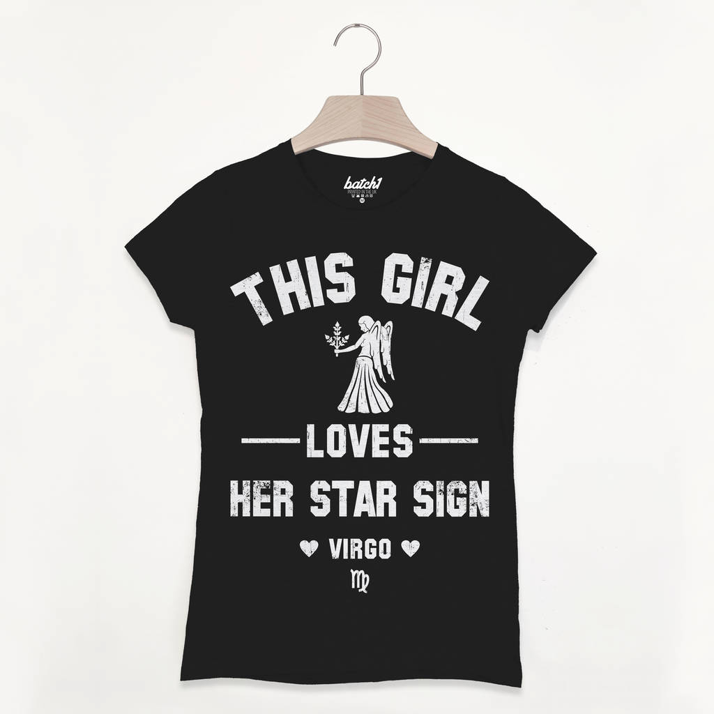 Virgo Womens Zodiac Star Sign T Shirt By Batch1