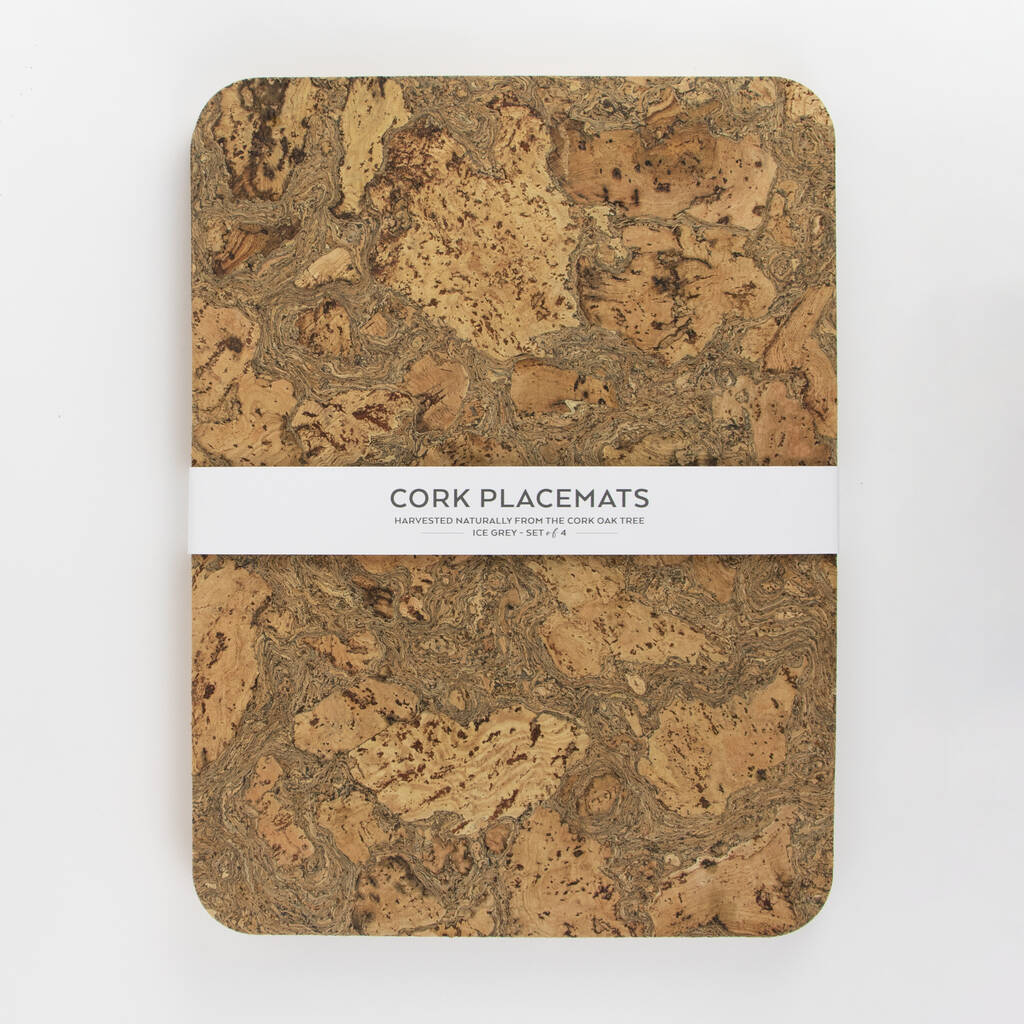 Ice Grey Cork Table Mats By LIGA | notonthehighstreet.com