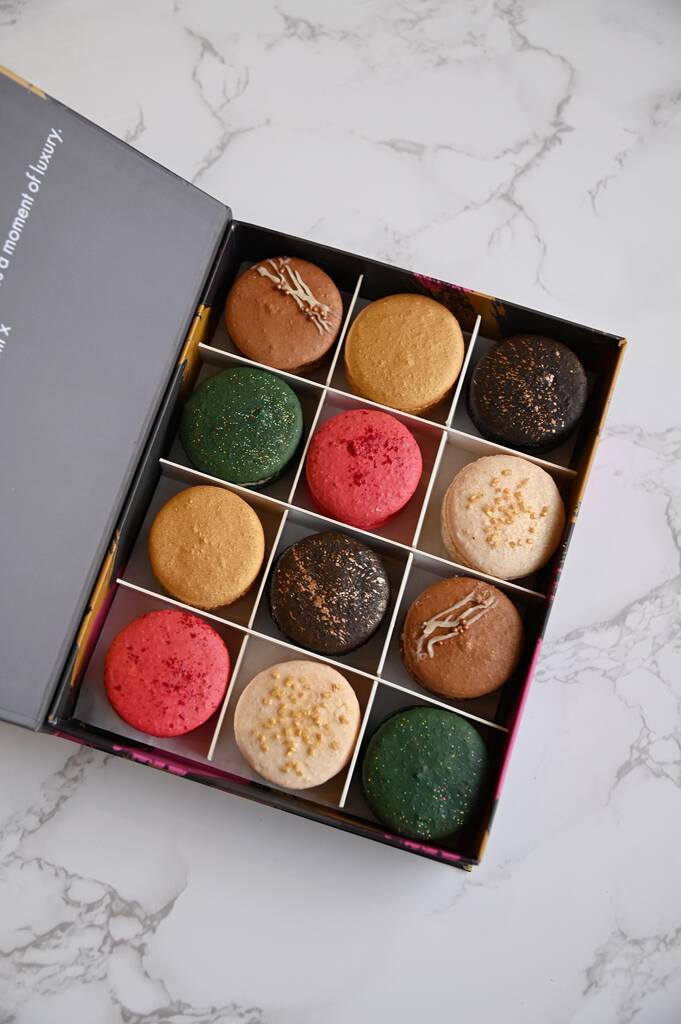 Festive Favourites Macaron Gift Box By Mademoiselle Macaron