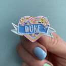 Woke Enamel Pin By Bettie Confetti | notonthehighstreet.com