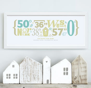 Personalised 'our Home' Coordinates Print By The Drifting Bear Co ...