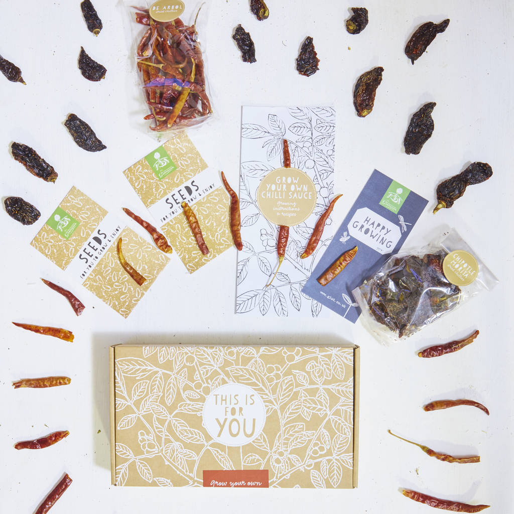grow your own chilli sauce gift kit by the gluttonous gardener ...