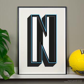 Newcastle Utd. Football Alphabet Typography Prints By Dinkit ...