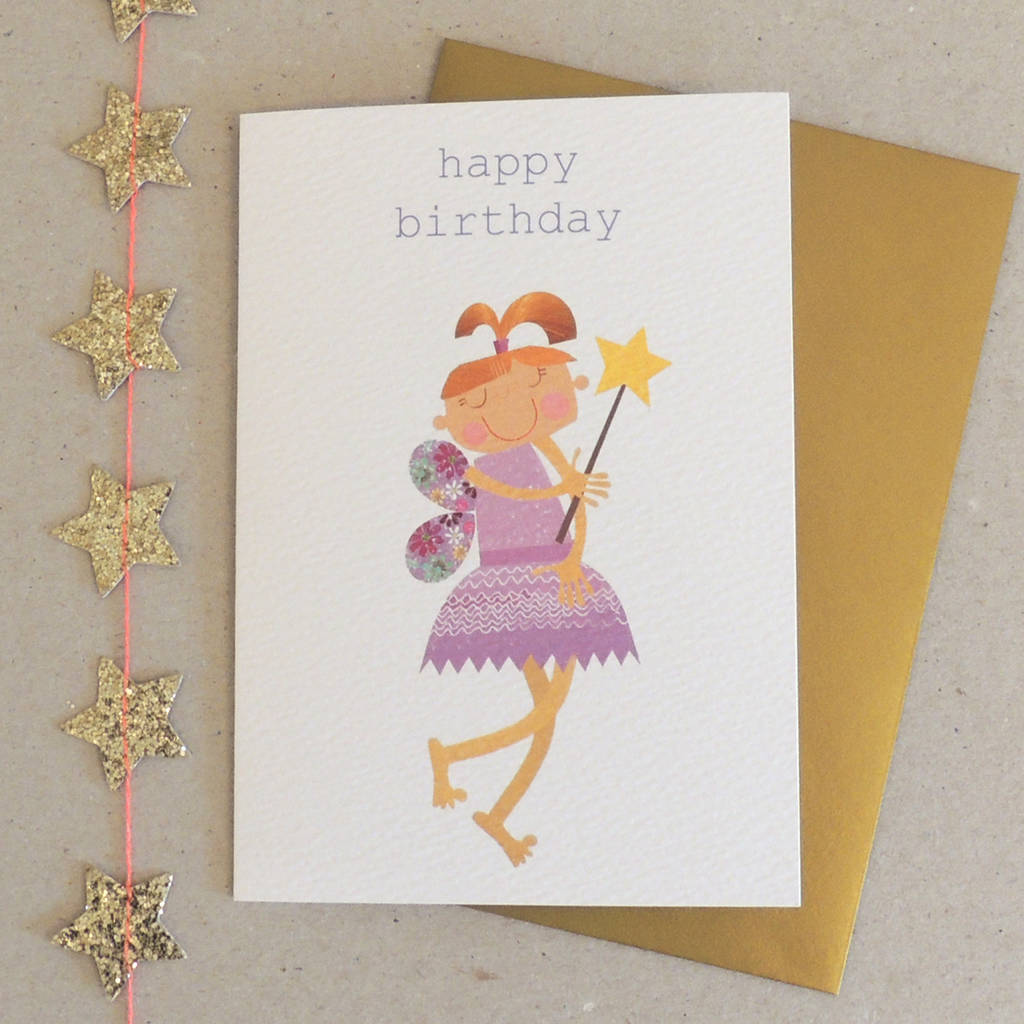 fairy birthday card by kali stileman publishing | notonthehighstreet.com