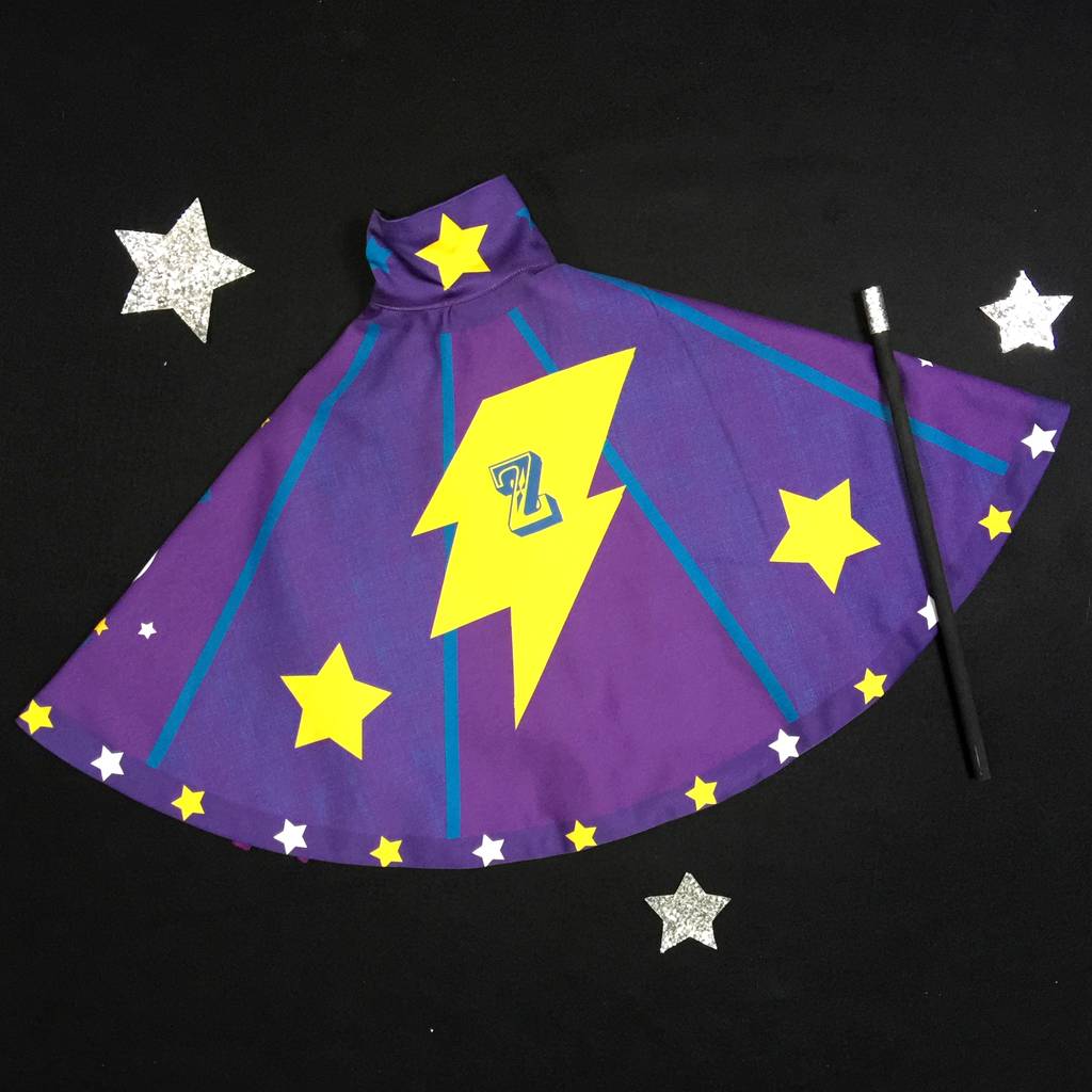 personalised magician wizard cape and wand set by wild things funky ...