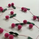 Hot Pink Cherry Garland By The Little Top | notonthehighstreet.com