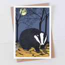 Badger Card By Bird | notonthehighstreet.com