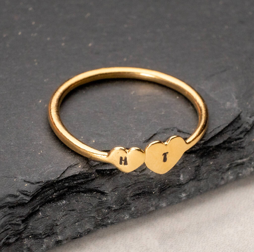 Personalised Heart Open Ring By Posh Totty Designs | notonthehighstreet.com