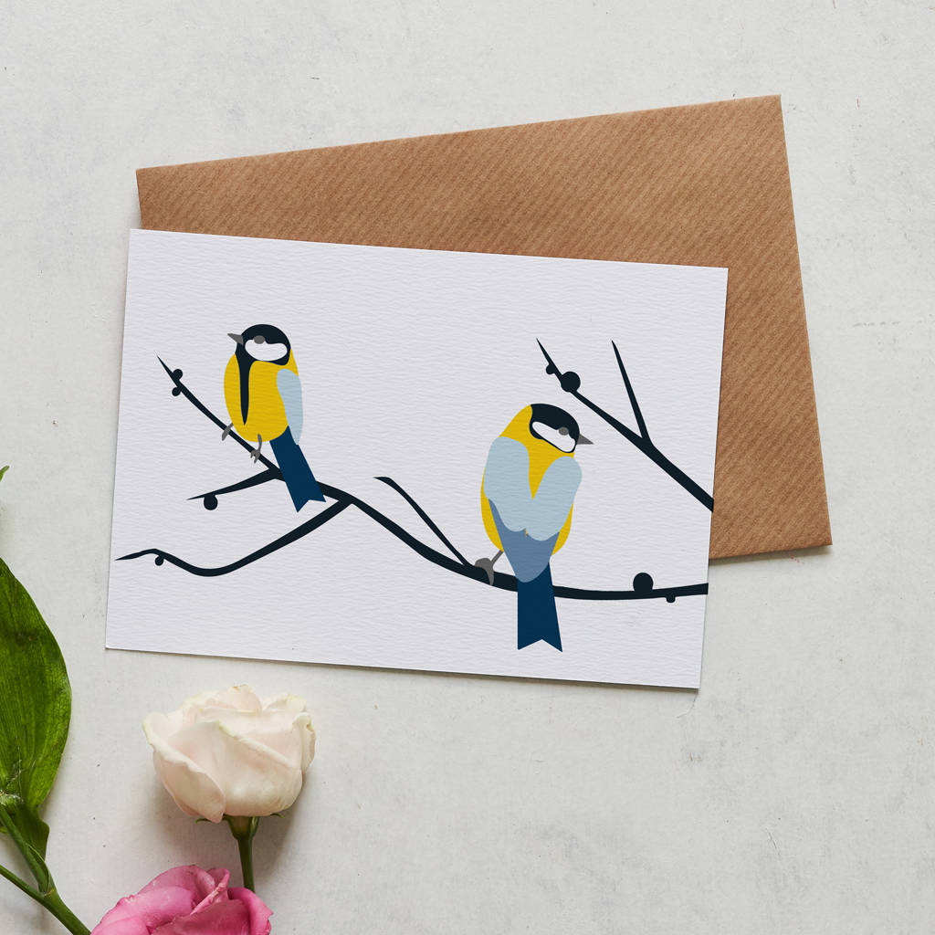 Great Blue Tit Bird Wrapping Paper By Lorna Syson | notonthehighstreet.com