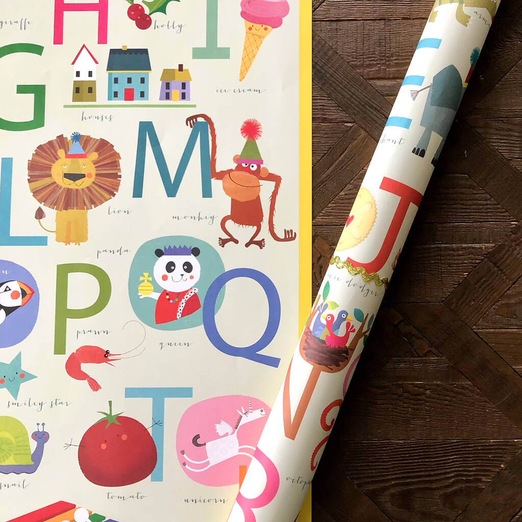 Alphabet Wrapping Paper Two Sheets By Kali Stileman Publishing
