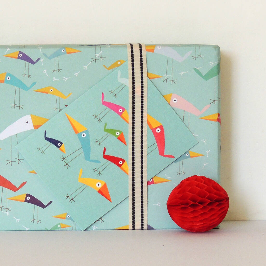 Birds Wrap Two Sheets By Kali Stileman Publishing | notonthehighstreet.com