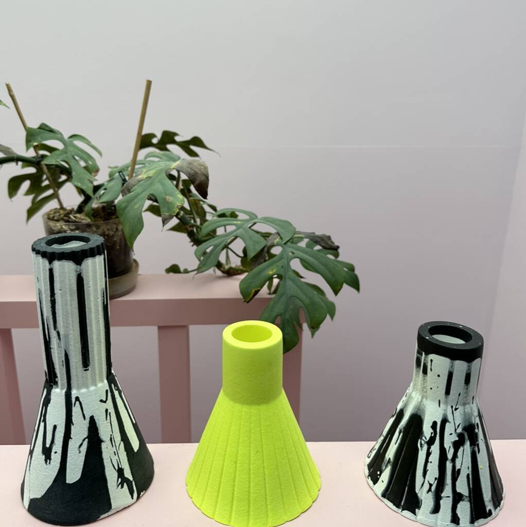 Graffiti Black And White Tall Vase By Made By Robyn ...