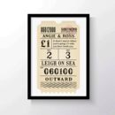 Vintage Personalised Bus Ticket Print By Of Life & Lemons ...