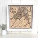 new home postcode map print on wood by northern logic ...