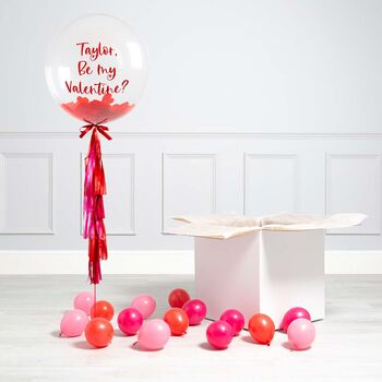 Personalised Loved Up Tassel Valentine's Bubble Balloon By Bubblegum ...