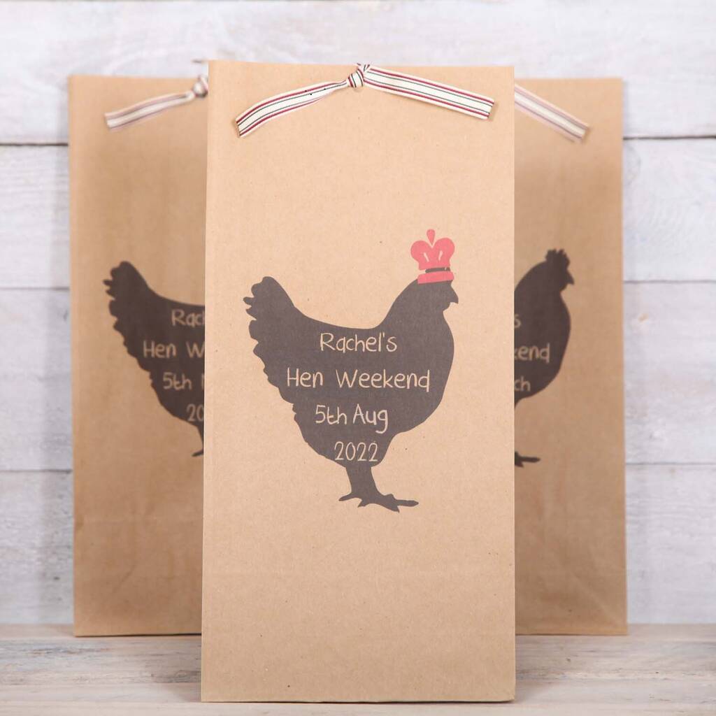 Hen Night Personalised Party, Favour Bags By red berry apple ...