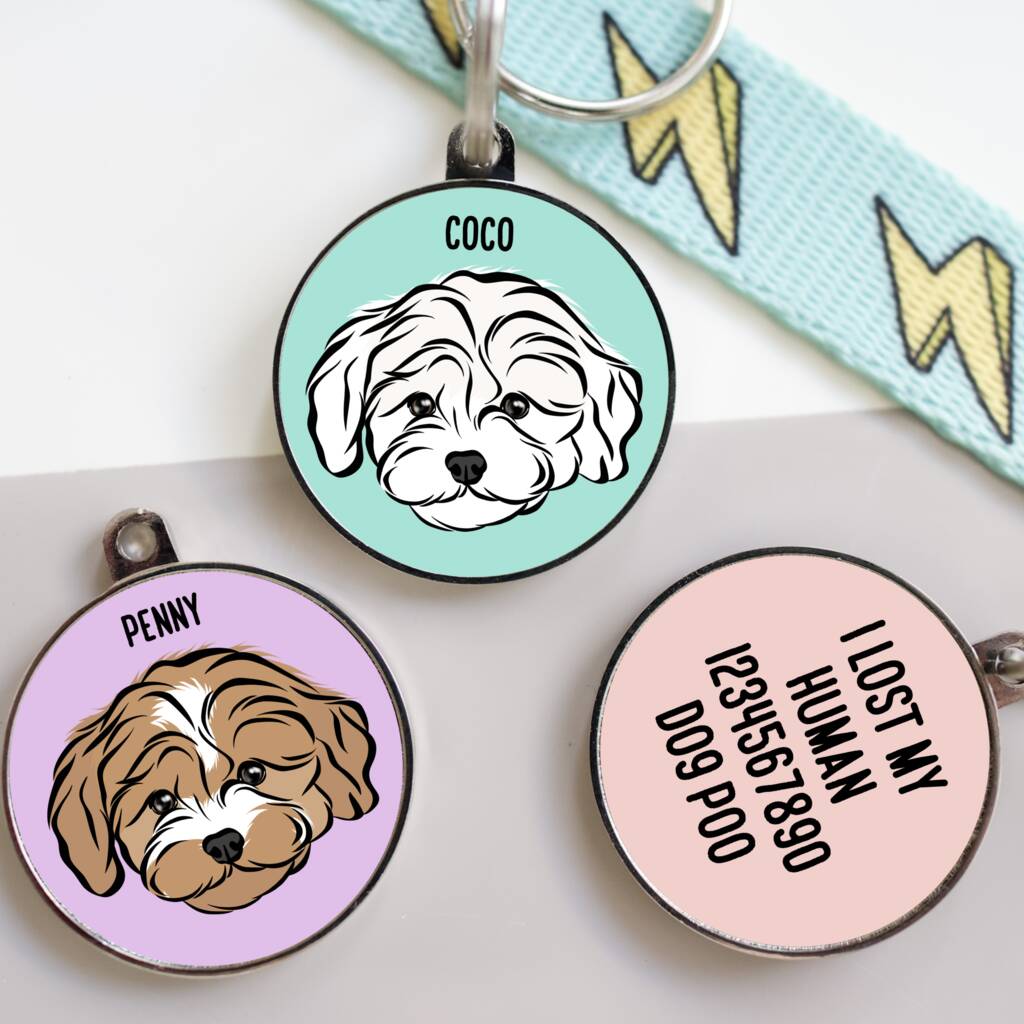 Personalised Maltipoo ID Tag By Digi Doggo | notonthehighstreet.com