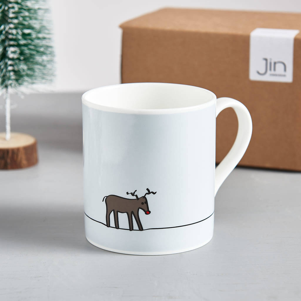 Winter Collection Mugs, Set Of Four By Jin Designs | notonthehighstreet.com