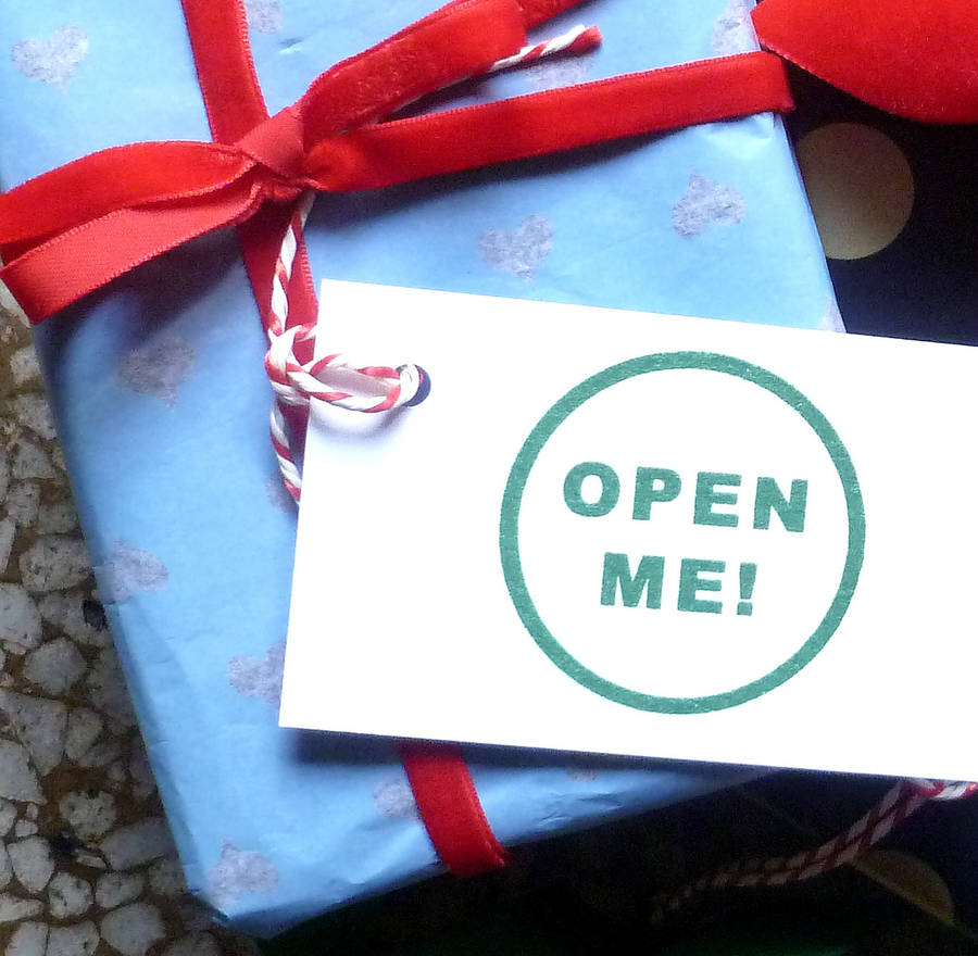 'Open Me!' Gift Tags By Yellow Green Blue | notonthehighstreet.com