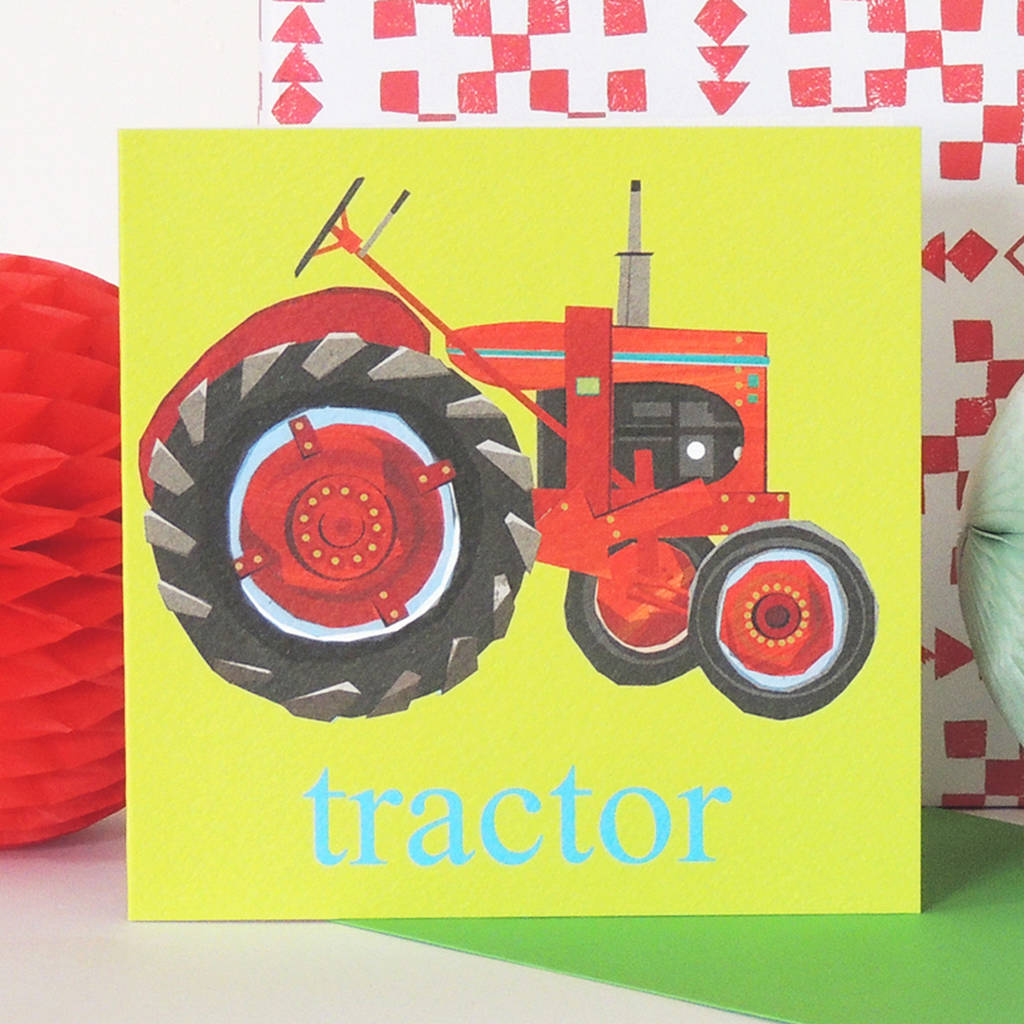 red tractor card by kali stileman publishing | notonthehighstreet.com