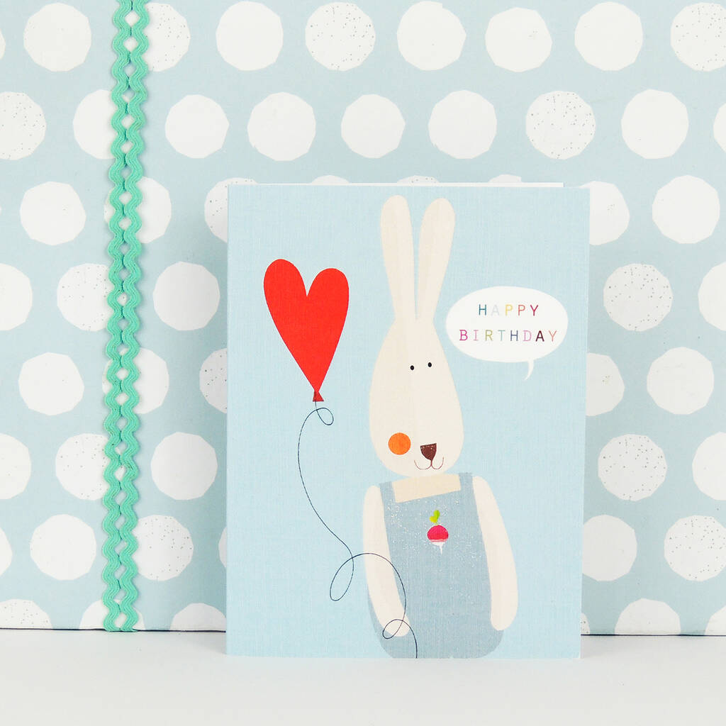 Mini Rabbit Birthday Card By Kali Stileman Publishing ...