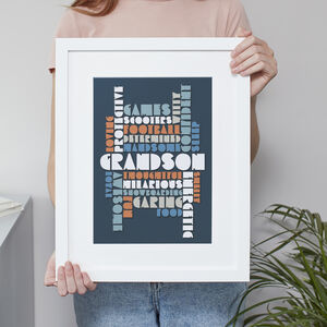 Personalised Grandson Word Art Print By Over & Over ...