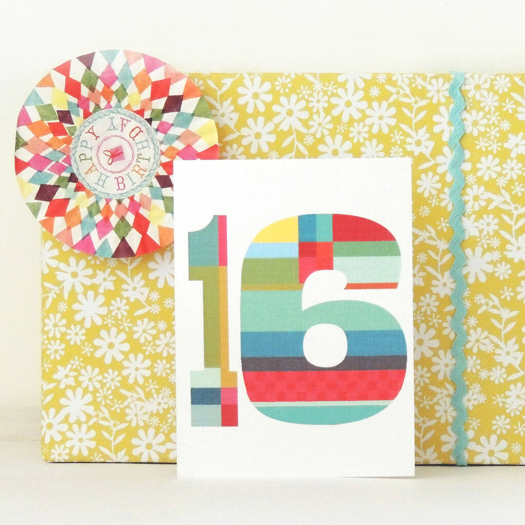 Mini Number Sixteen Card By Kali Stileman Publishing