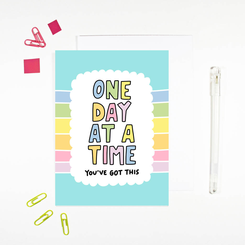 One Day At A Time Recovery Card By Angela Chick Notonthehighstreet One Day At A Time Recovery Card By Angela Chick Notonthehighstreet