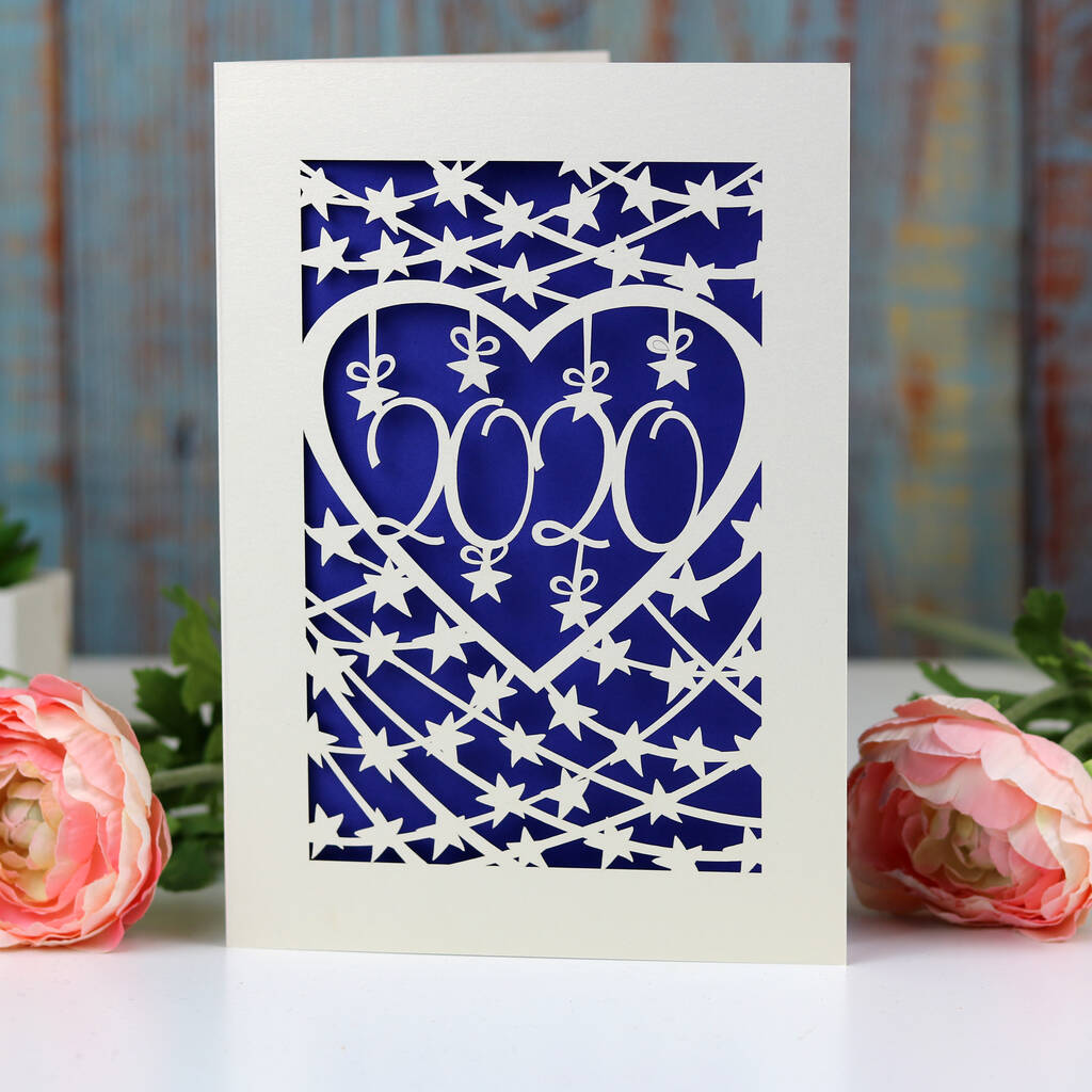 Papercut 2020 Happy New Year Card By Pogofandango | notonthehighstreet.com