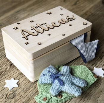 Personalised Raised Name Keepsake Box By Modo Creative ...