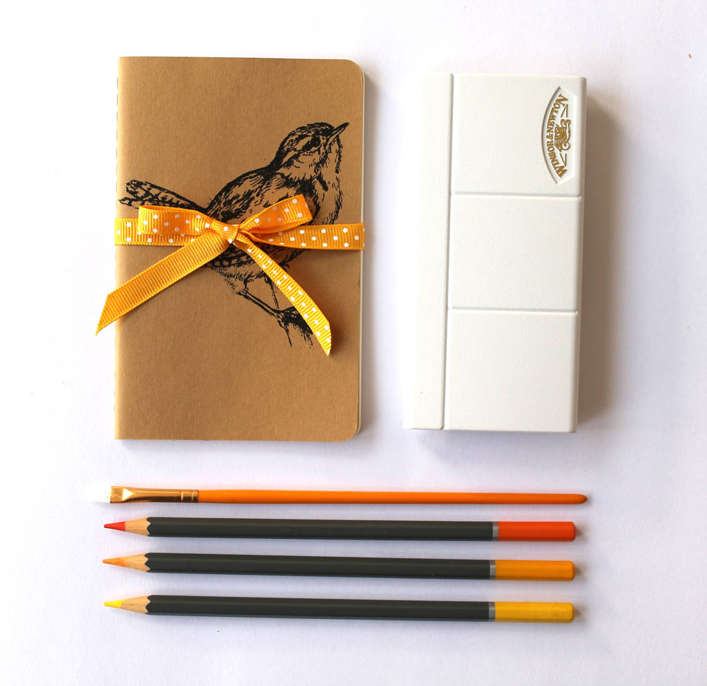 wren hand printed notebook by feltmeupdesigns | notonthehighstreet.com