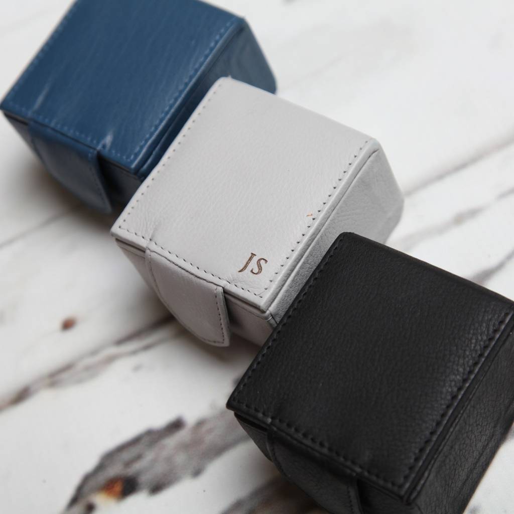 personalised leather trinket box by nv london calcutta ...