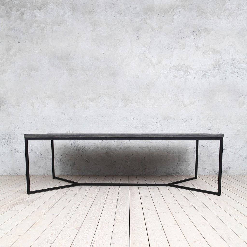 Tower Dark Grey V Shaped Legs Solid Dining Table By Cosy Wood ...