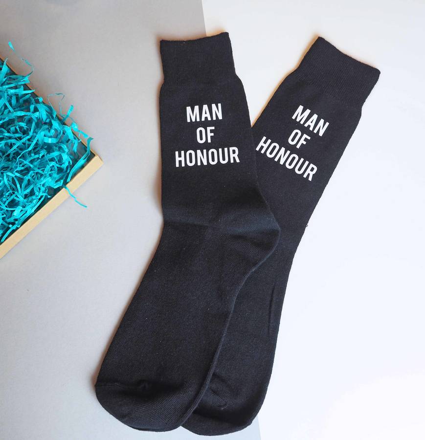 man of honour socks by rock on ruby | notonthehighstreet.com