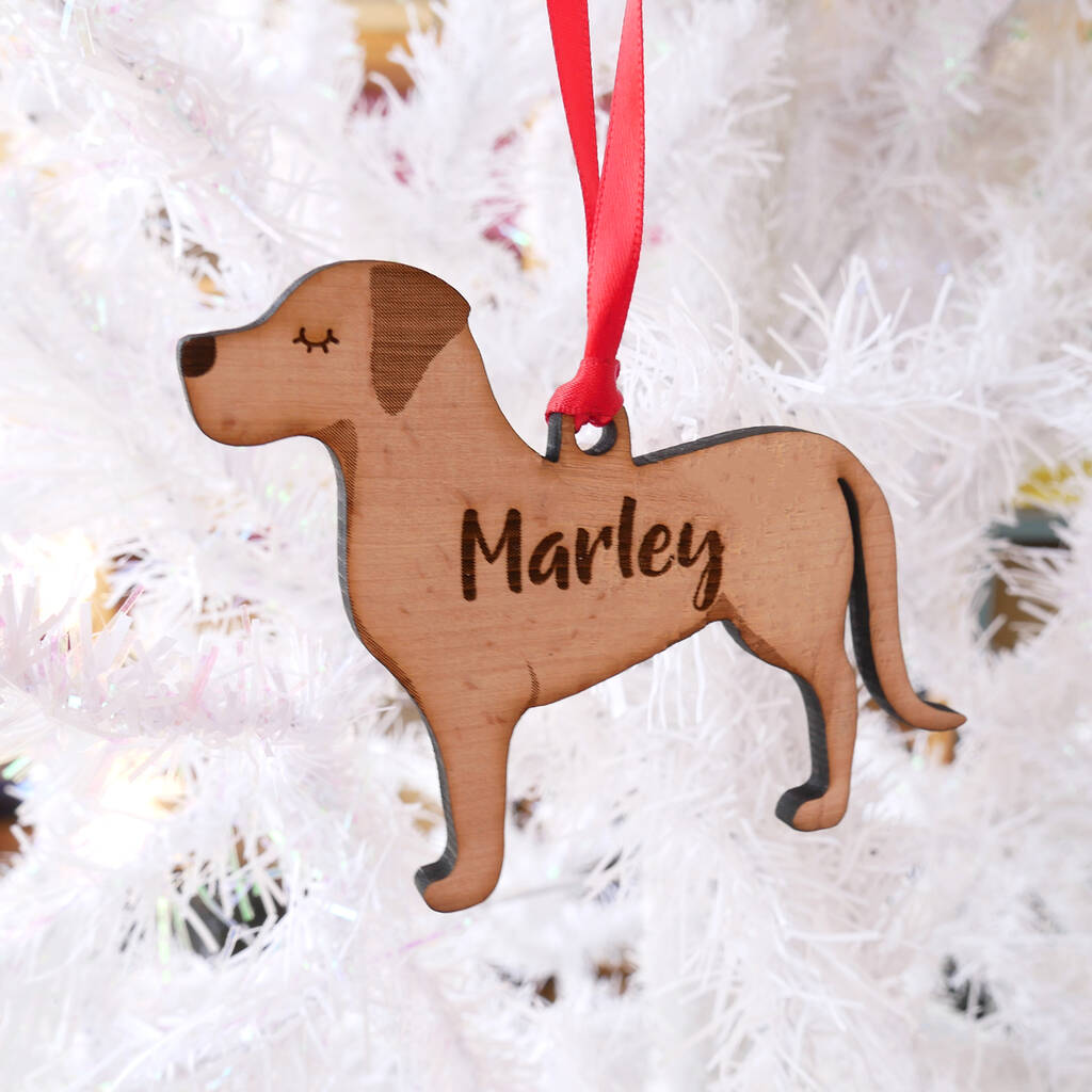 personalised wooden labrador decoration by hoobynoo ...