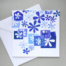 Blue Floral Birthday Card By Fiona Clabon Illustration ...