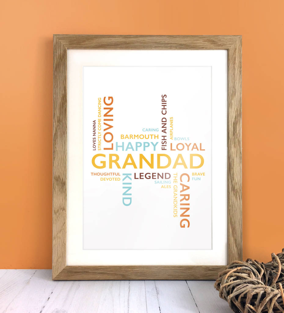 personalised word cloud print by over & over | notonthehighstreet.com
