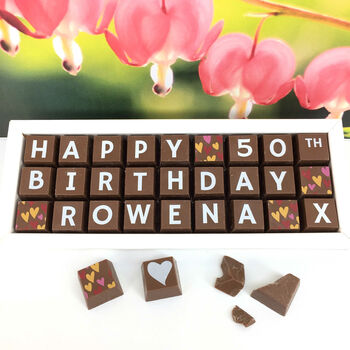 Personalised 50th Birthday Chocolate Box By Cocoapod Chocolates ...