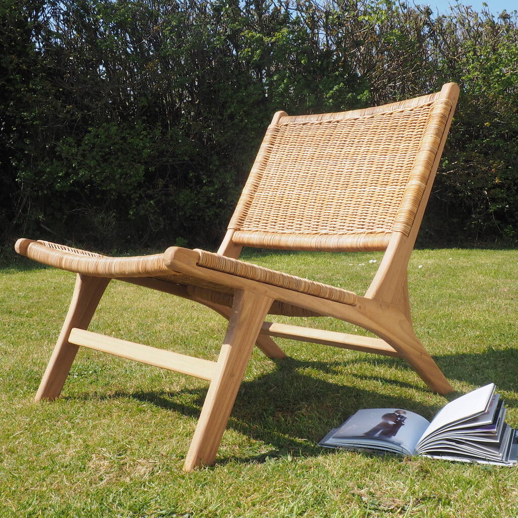Rattan Lounger Chair By Za Za Homes | notonthehighstreet.com