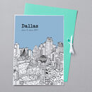 Personalised Dallas Print By Tessa Galloway Illustration ...