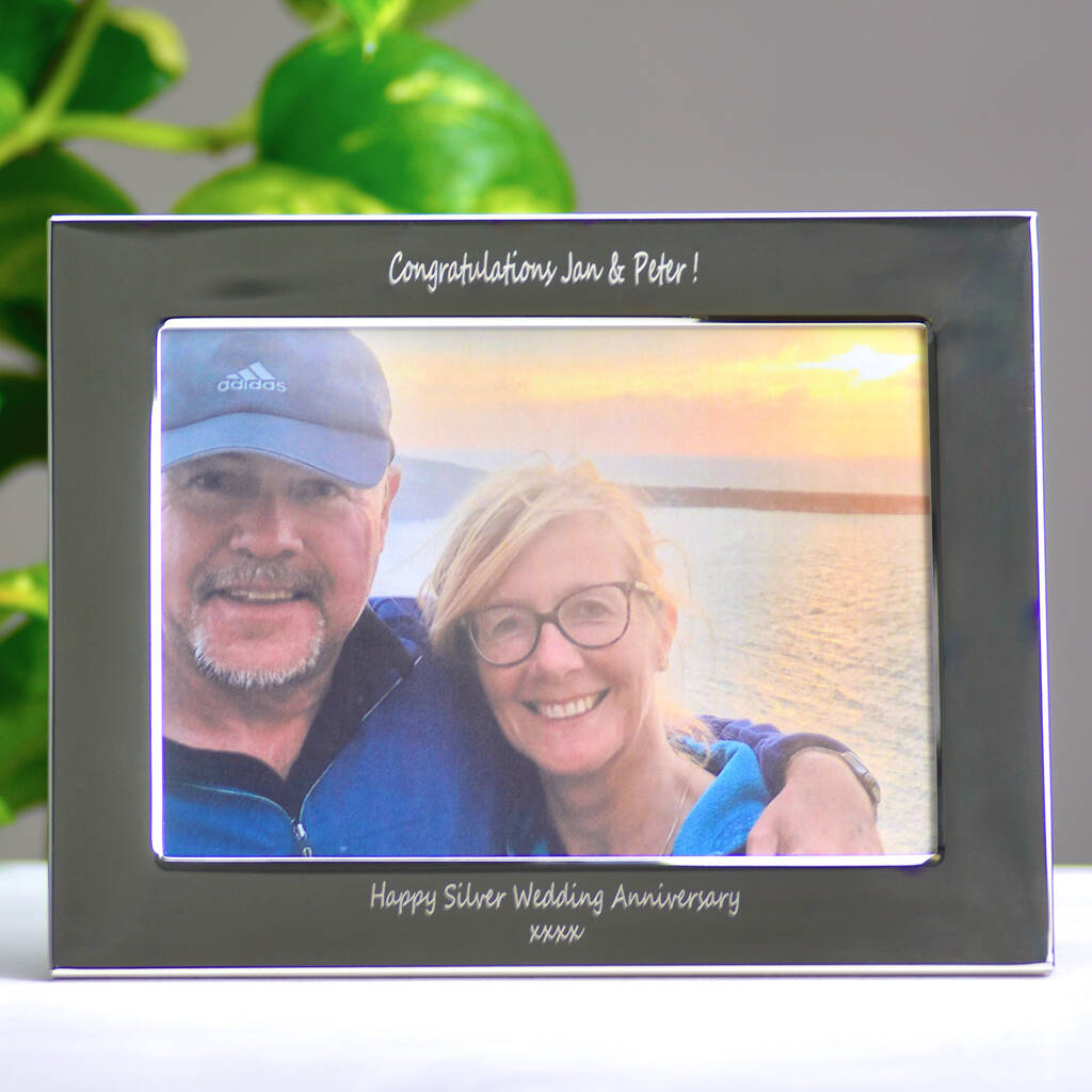 Personalised Silver Wedding Anniversary Photo Frame By Penelopetom ...
